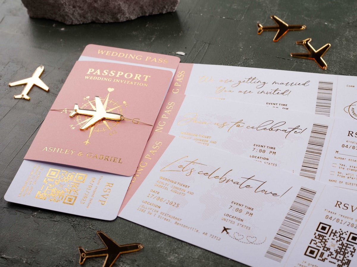 Passport Wedding Invitations – Hevit Bridal